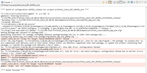 rtos processor sdk am335x profinet slave build problem processors forum processors ti e2e