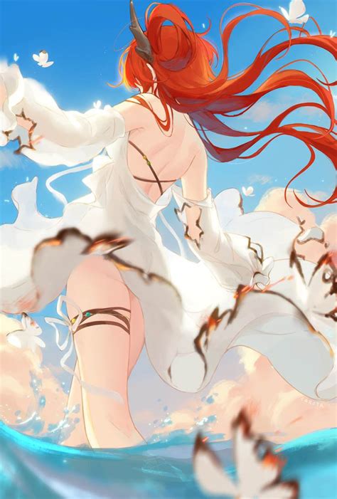 Surtr 史尔特尔明日方舟 女孩子 泳装 Arknights 大腿 CAROTA illustration PixivBox