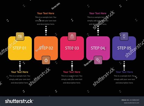 Flowchart Scheme Infographics Chart Element 5 Stock Vector Royalty