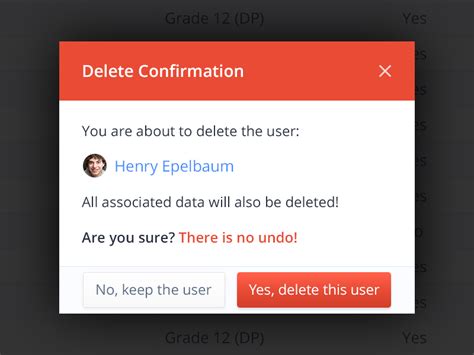 Delete Confirmation By Derek Clark For ManageBac On Dribbble