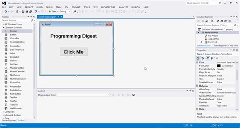 visual basic tutorial click and mouse hover event in visual basic