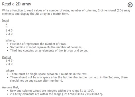 solved read a 2d array write a function to read values of a