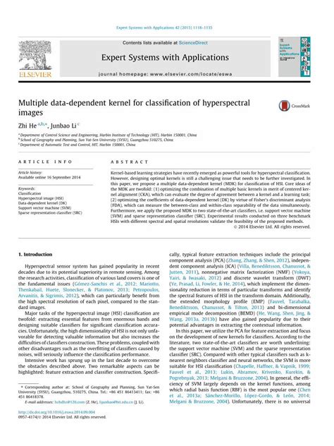 pdf multiple data dependent kernel for classification of hyperspectral images dokumen tips