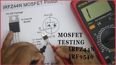 How To MOSFET Testing Digital Multimeter MOSFET Test IRFZ44N Test