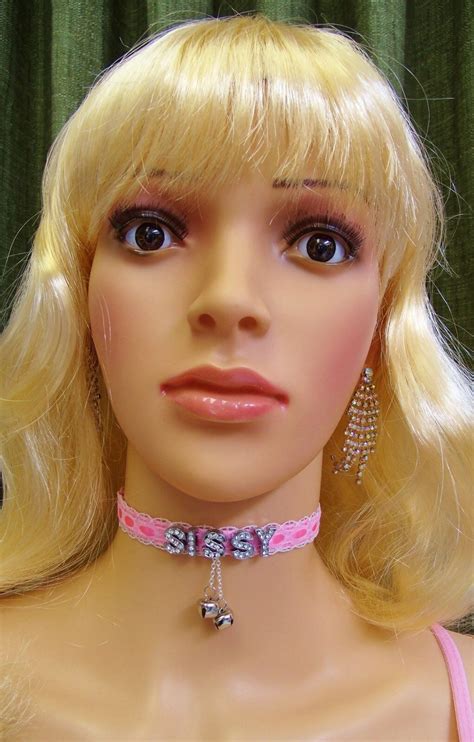 Any Size Personalized Choker Pink Lace Cum Slut Bells Bdsm Ddlg Plus Sissy Cute Ebay