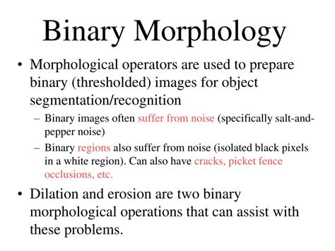 ppt mathematics of binary morphology and applications in vision powerpoint presentation id