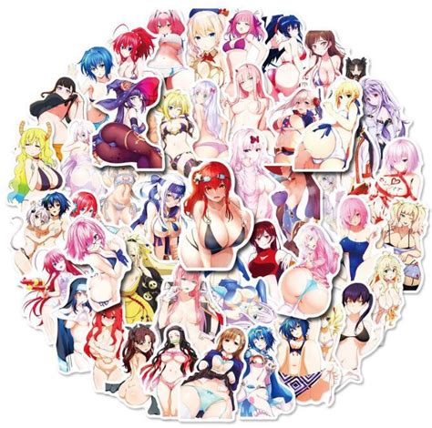 50pcs Sexy Anime Stickers For Adultsvinyl Waterproof Anime Car Decalshentaisexy Anime