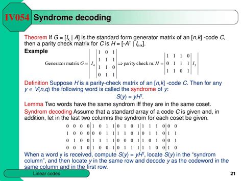 ppt chapter 2 linear codes powerpoint presentation free download id 5374270
