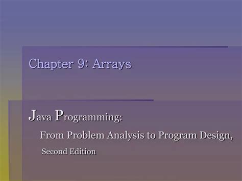 ppt chapter 9 arrays powerpoint presentation free download id 820261