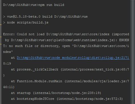 Npm Run Build Failed Issue 9137 Vuejs Vue GitHub