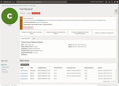 Replace A Faulty ESXi Host From Your Oracle Cloud VMware Solution
