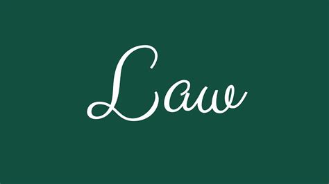 Learn How To Sign The Name Law Stylishly In Cursive Writing YouTube