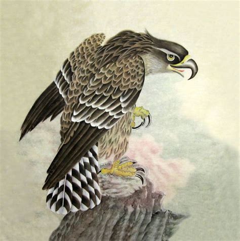 An Eagle Is Perched On Top Of A Rock With Another Bird In It S Talon