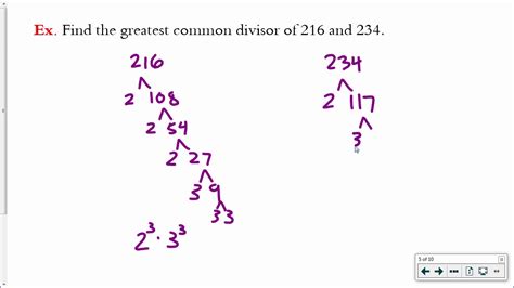 5 1b greatest common divisor and least common multiple youtube