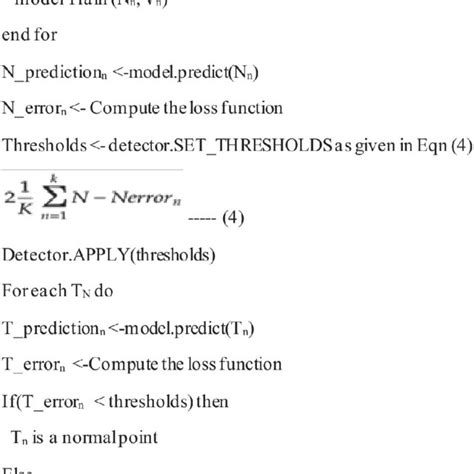 pseudocode of the proposed lstm anomaly detection module download scientific diagram