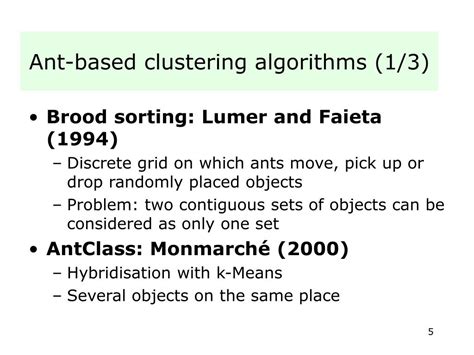 ppt visual clustering with artificial ants colonies powerpoint presentation id 5405617