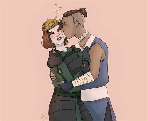 Sukka Kiss Suki And Sokka The Last Avatar Avatar The Last Airbender Art