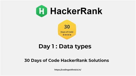 hackerrank day 1 data types 30 days of code solution coding with nick