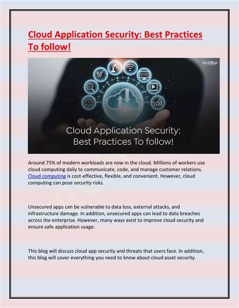 PPT Cloud Application Security Best Practices To Follow PowerPoint