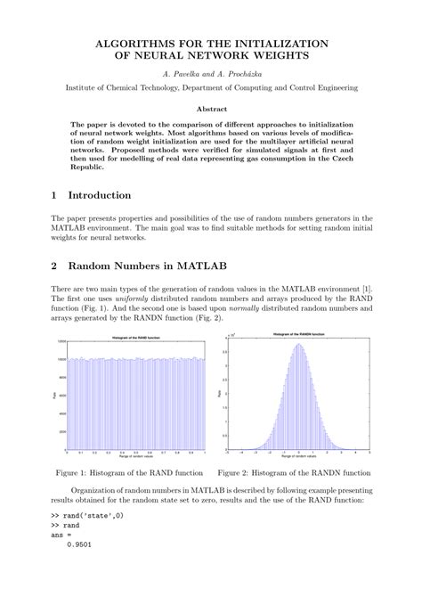 pdf algorithms for initialization of neural network weights