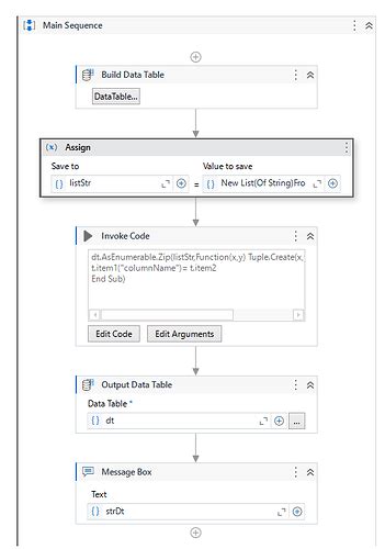 Copy List To Specific Datatable Column Using Linq Studio UiPath