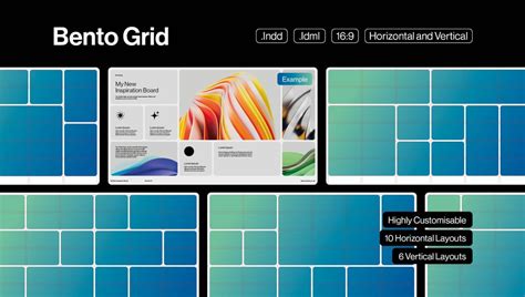 16 9 Digital Bento Grid Presentation Layouts Landscape And Portrait