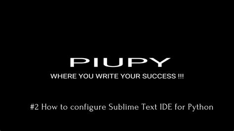 2 how to configure sublime text ide for python youtube