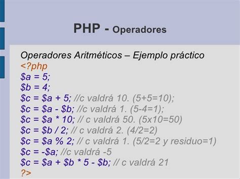 php operadores básicos