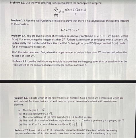 solved problem 2 2 use the well ordering principle to prove