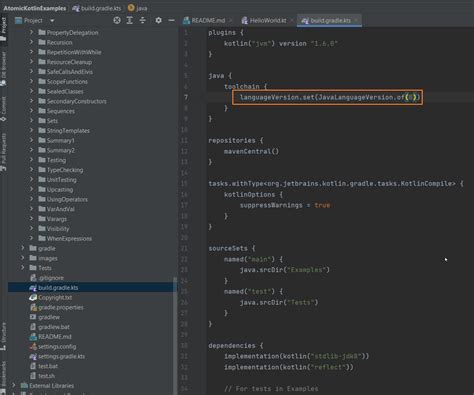 i can t run sample code of atomic kotlin please help me ides support intellij platform