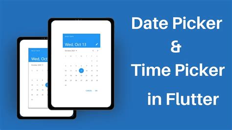 Flutter DatePicker Time Picker Widget YouTube