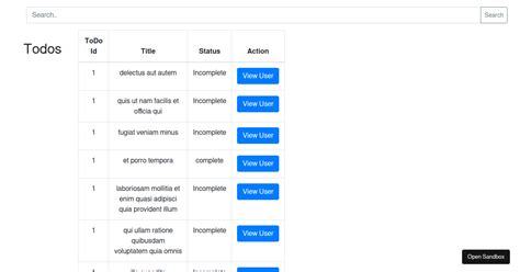 JsonPlaceholder Todo Redux Codesandbox