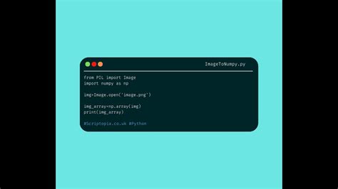 python pil image to numpy array youtube