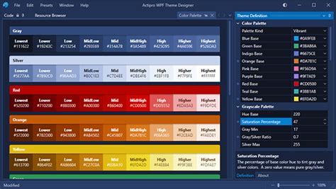 WPF Theme Designer Color Palettes The Actipro Blog