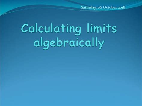 finding limits algebraically teaching resources