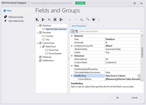 Lesson 2 Bind A Pivot Grid To An OLAP Cube ASP NET Web Forms
