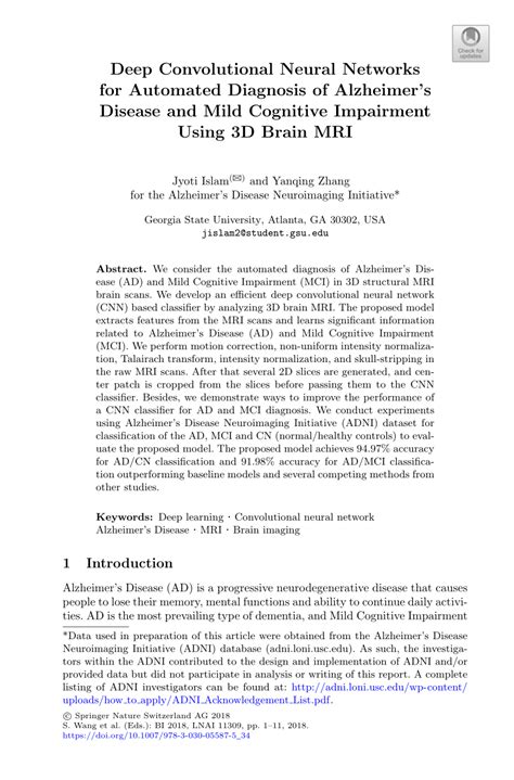 pdf deep convolutional neural networks for automated diagnosis of alzheimer s disease and mild