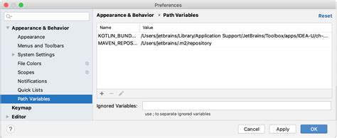 Path Variables IntelliJ IDEA Documentation