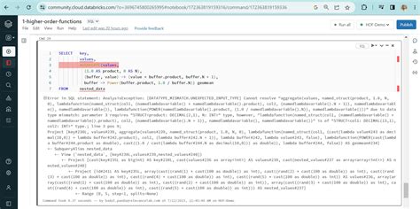 higher order function aggregate not working in th databricks community 37426