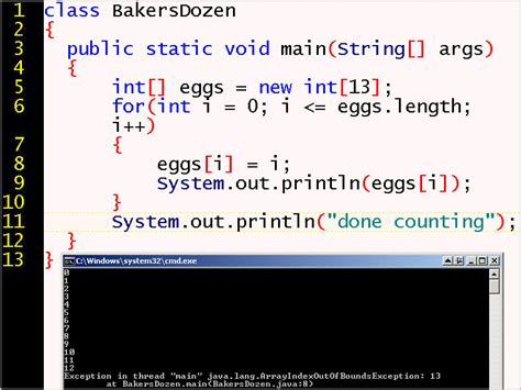 exception in thread main java lang arrayindexoutofboundsexception 4 design corral