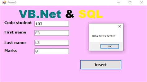 tutorial save data in sql server using and prevent duplicate data entry youtube