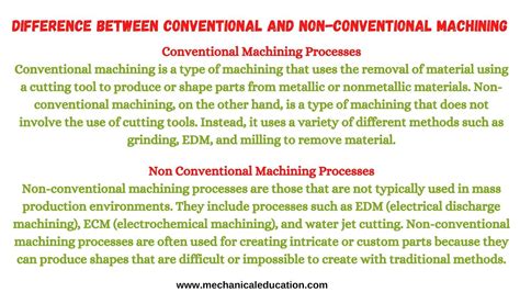 Difference Between Conventional And Non Conventional Machining