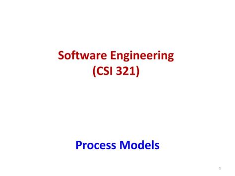 software engineering process models ppt