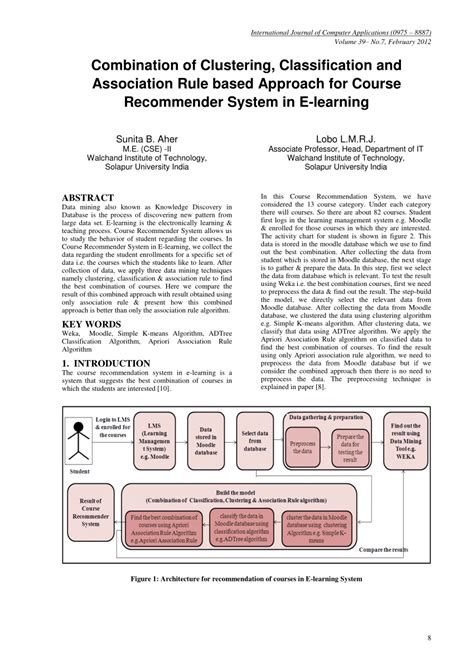 pdf combination of clustering classification and association rule based approach for course