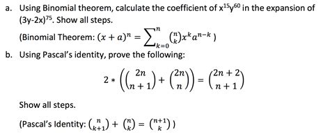 solved using binomial theorem calculate the coefficient of