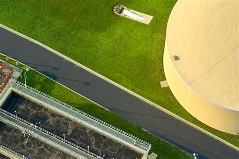 Premium Photo Aerial View Of Modern Water Cleaning Facility At Urban