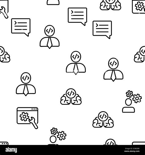 Developer Vector Seamless Pattern Stock Vector Image Art Alamy