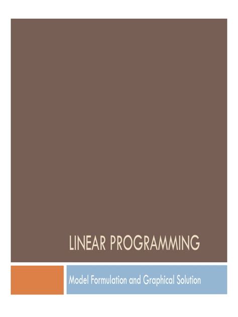 linear programming pdf linear programming loss function