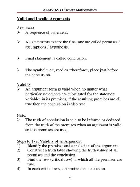 valid and invalid arguments in discrete mathematics pdf argument logic gate