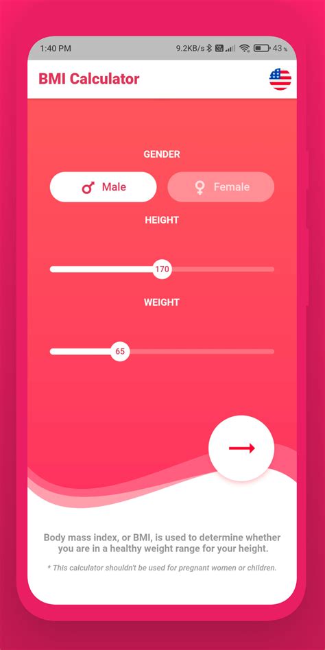 A Simple App To Calculate BMI With A Beautiful And Minimalistic UI